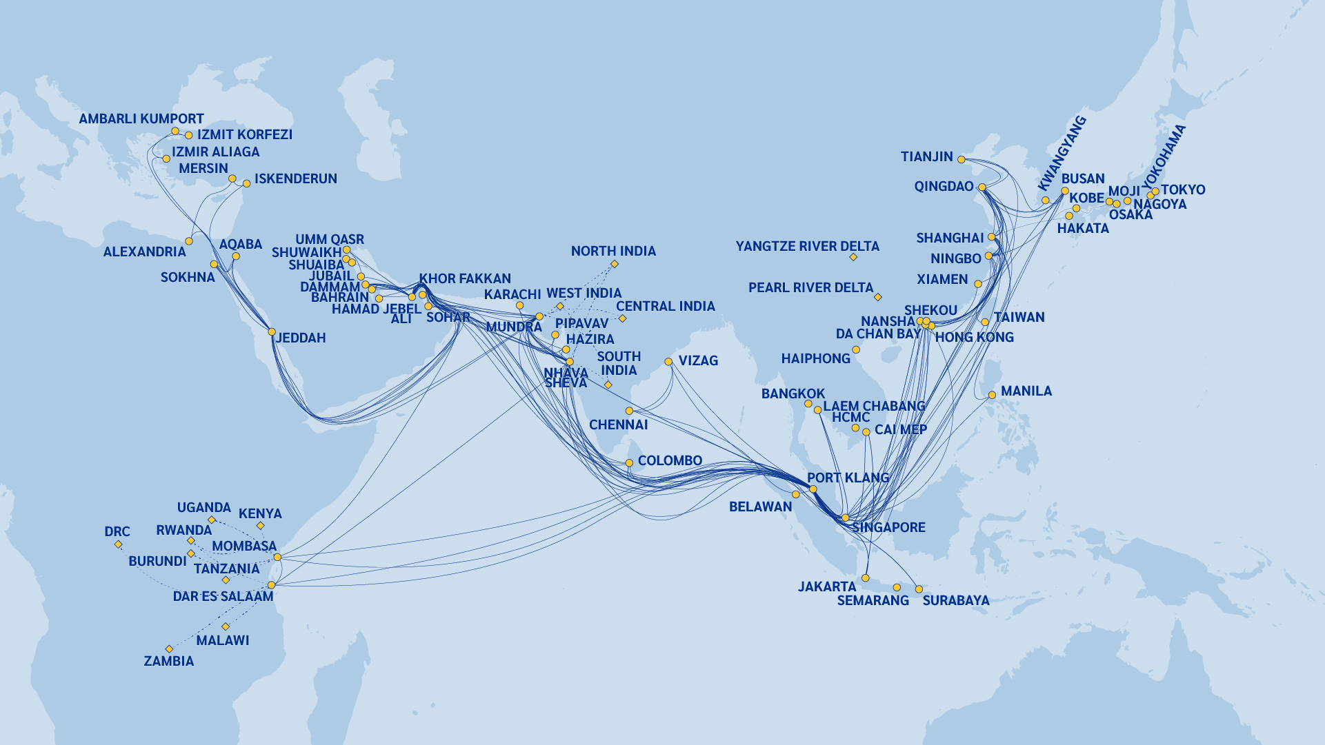 Service network - ESL | Emirates Shipping Line